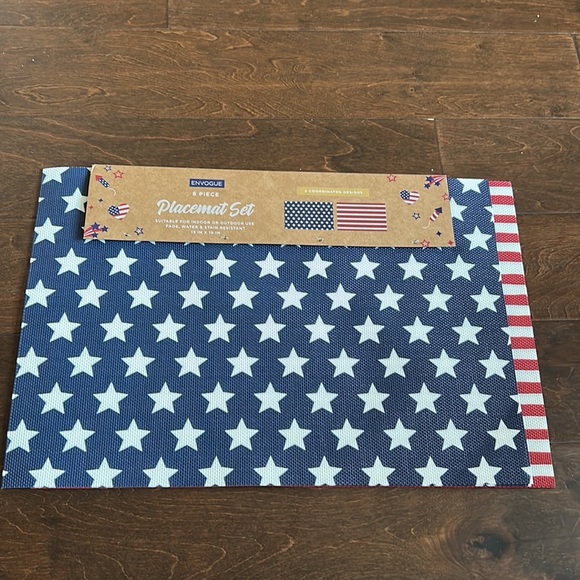 Dining | Envogue Americana Placemats Red White Blue New July 4th Stars ...